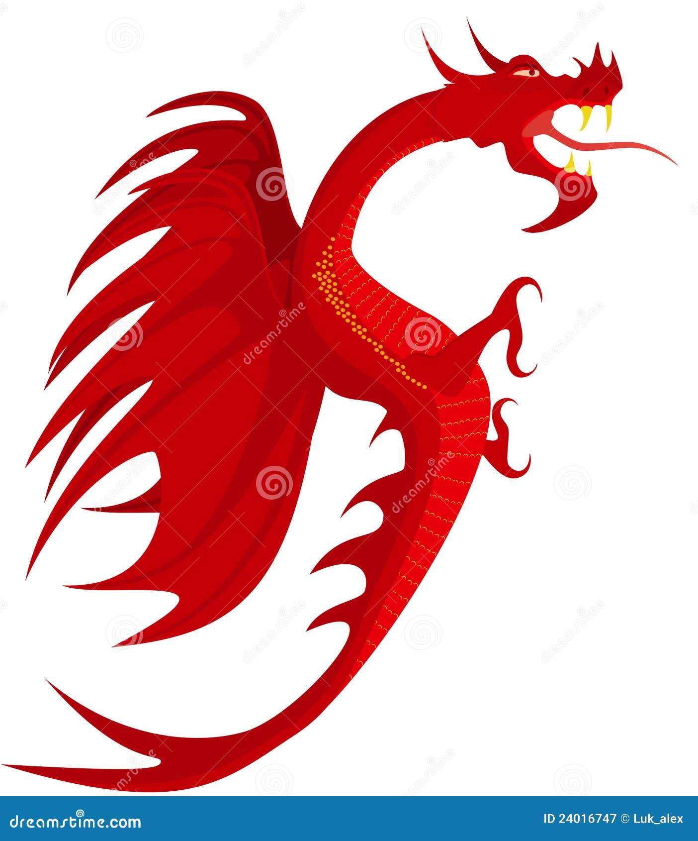 De Rode Draak Van De Wapenkunde. Vector Illustratie - Illustration of ...