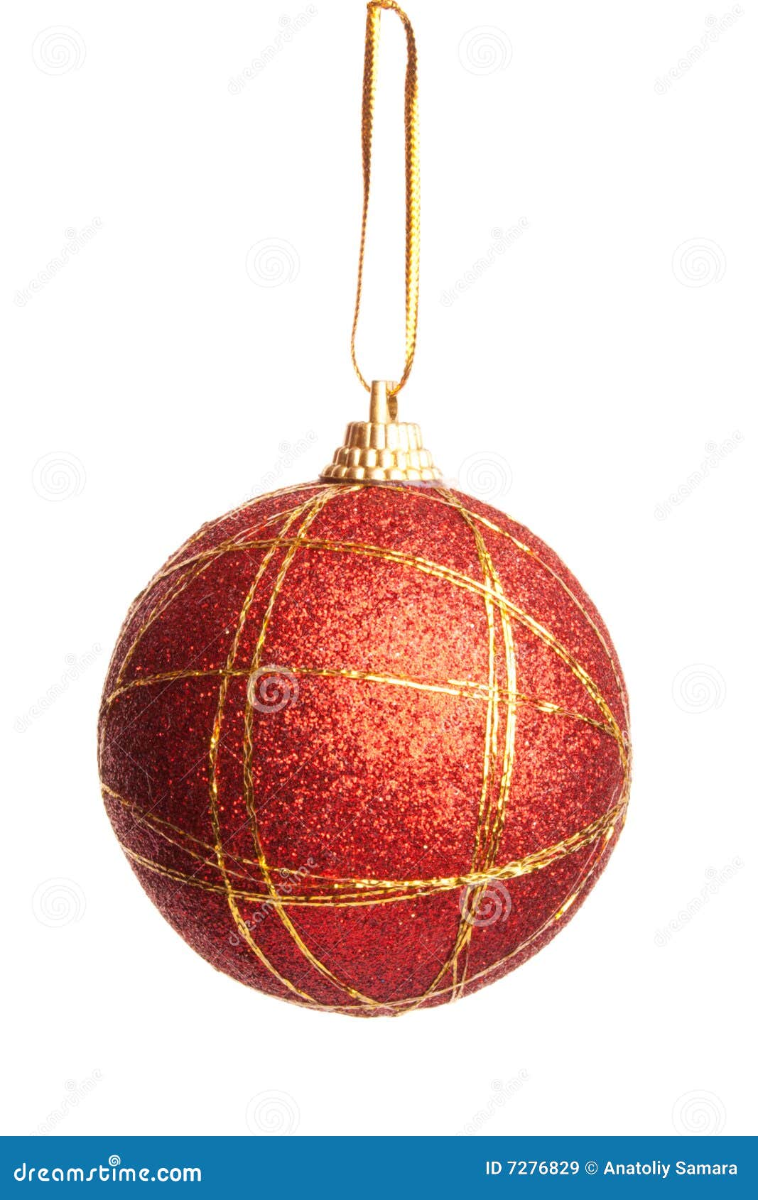 De Rode En Gouden Bal Van Kerstmis Stock Afbeelding - Image of goud ...