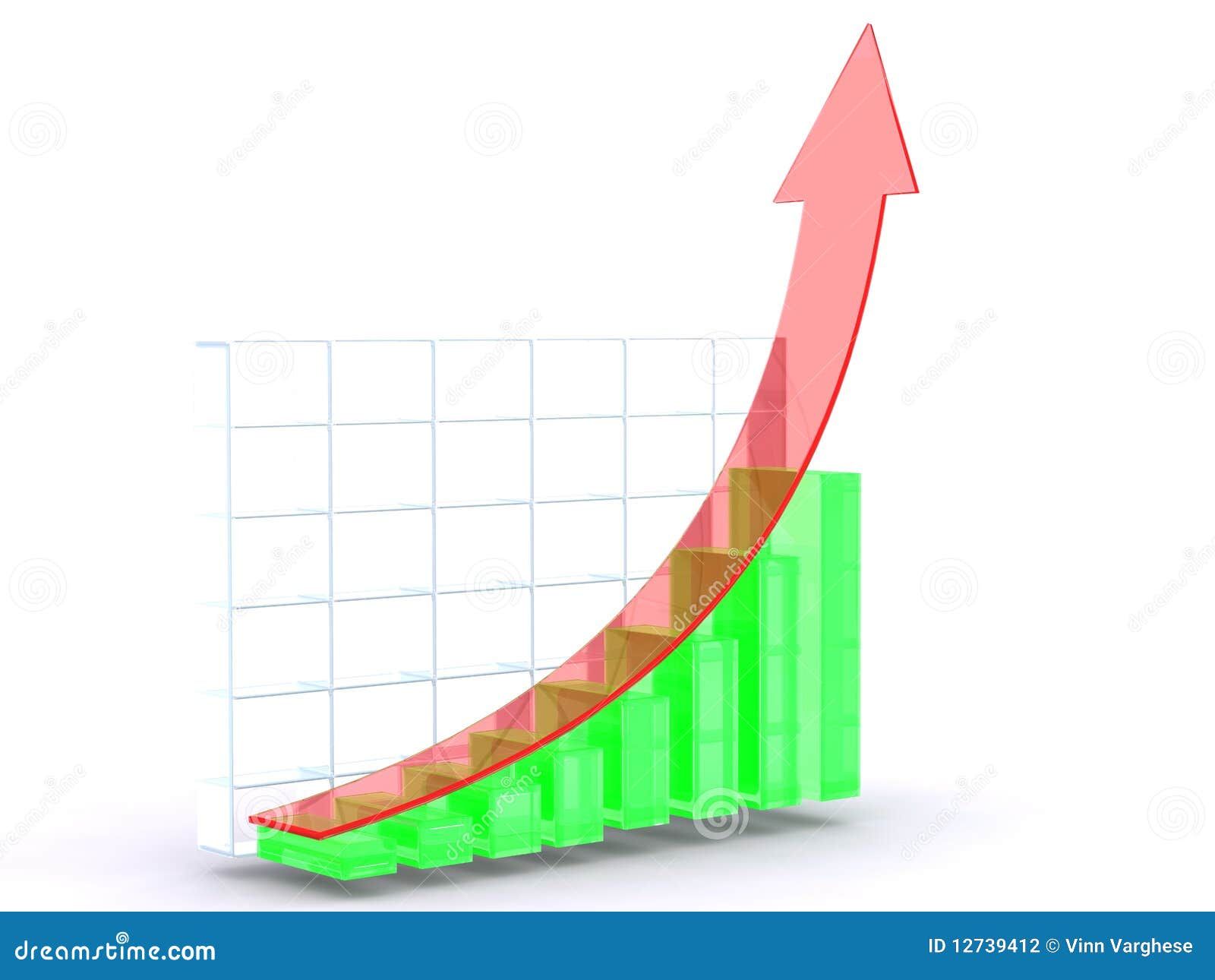 De Rode Groene Grafiek Van De Groei Stock Illustratie - Illustration of ...