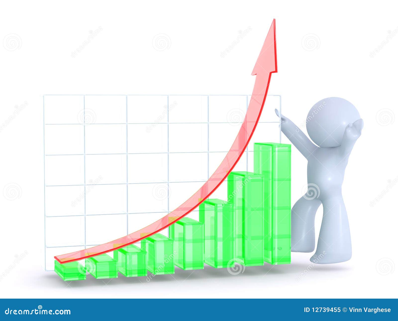 De Rode Groene Grafiek Van De Groei Stock Illustratie - Illustration of ...