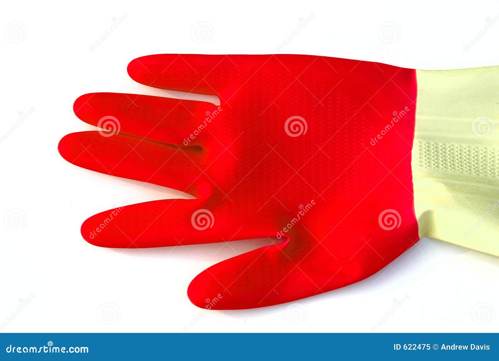 De Rode Handschoen Van Het Werk Stock Afbeelding - Image of rubber ...