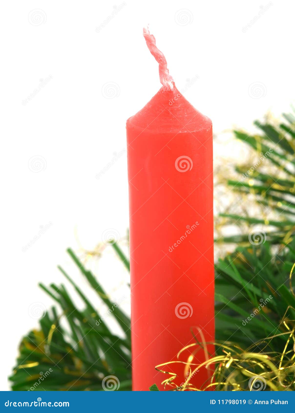 De rode Kaars van Kerstmis stock afbeelding. Image of licht - 11798019