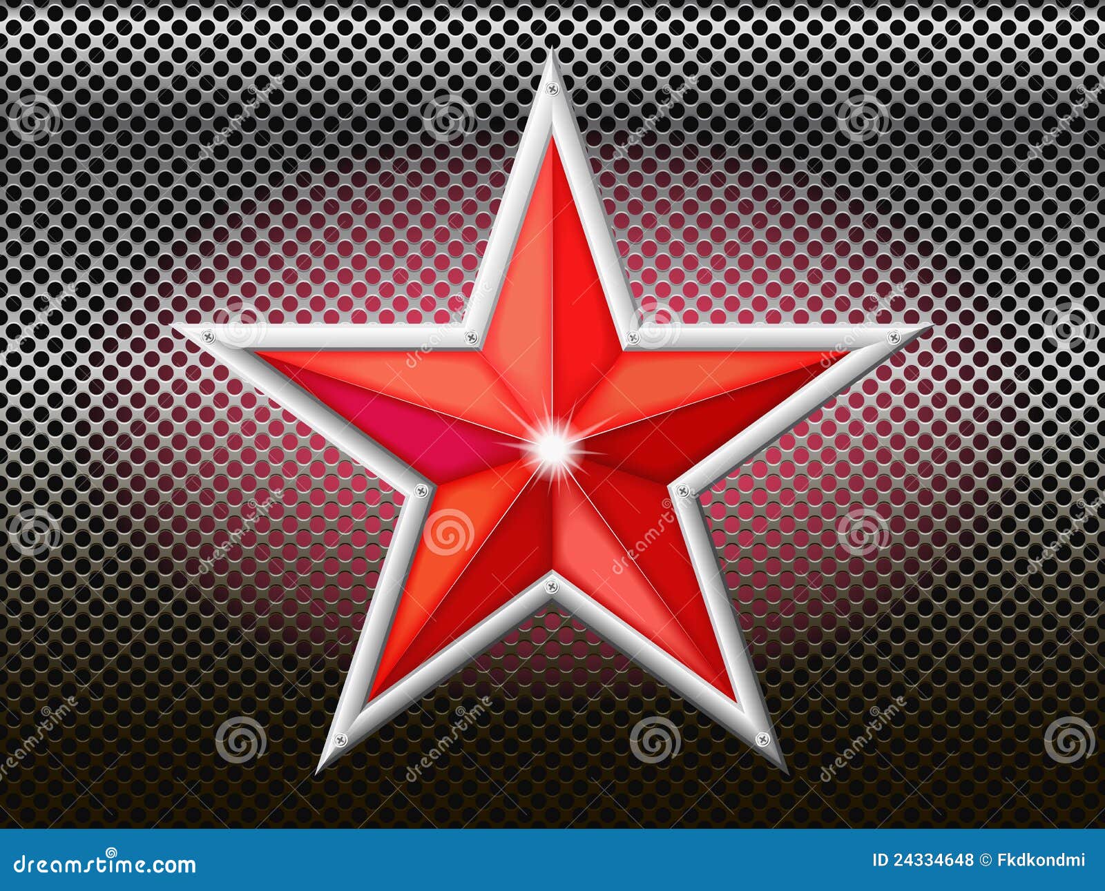 De Rode Ster is Op Een Achtergrondnet. Vector Illustratie ...