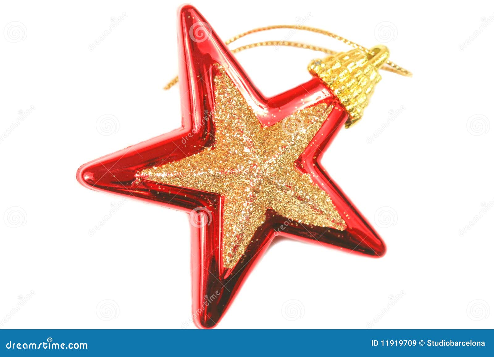 De Rode Ster Van Kerstmis Over Wit Stock Afbeelding - Image of hangen ...