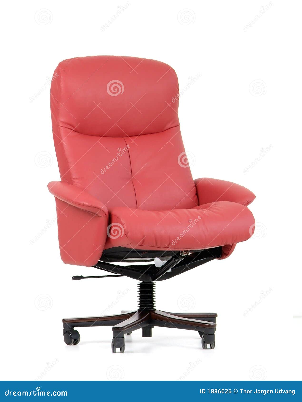 De Rode Stoel Van Het Luxebureau Stock Foto - Image of rugleuning ...