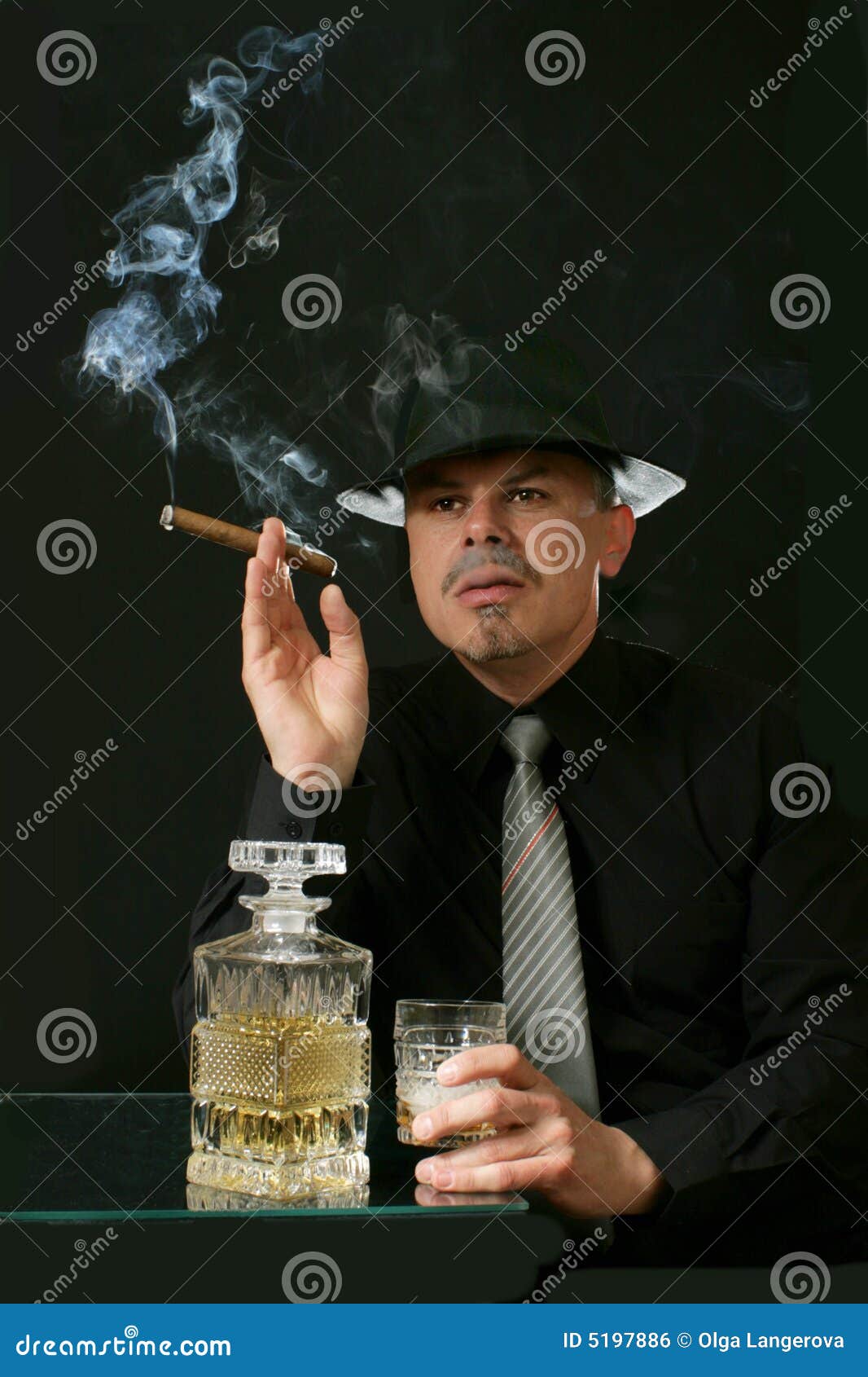 De Rokende Sigaar Van De Mens Stock Foto - Image of schots, rijkdom ...