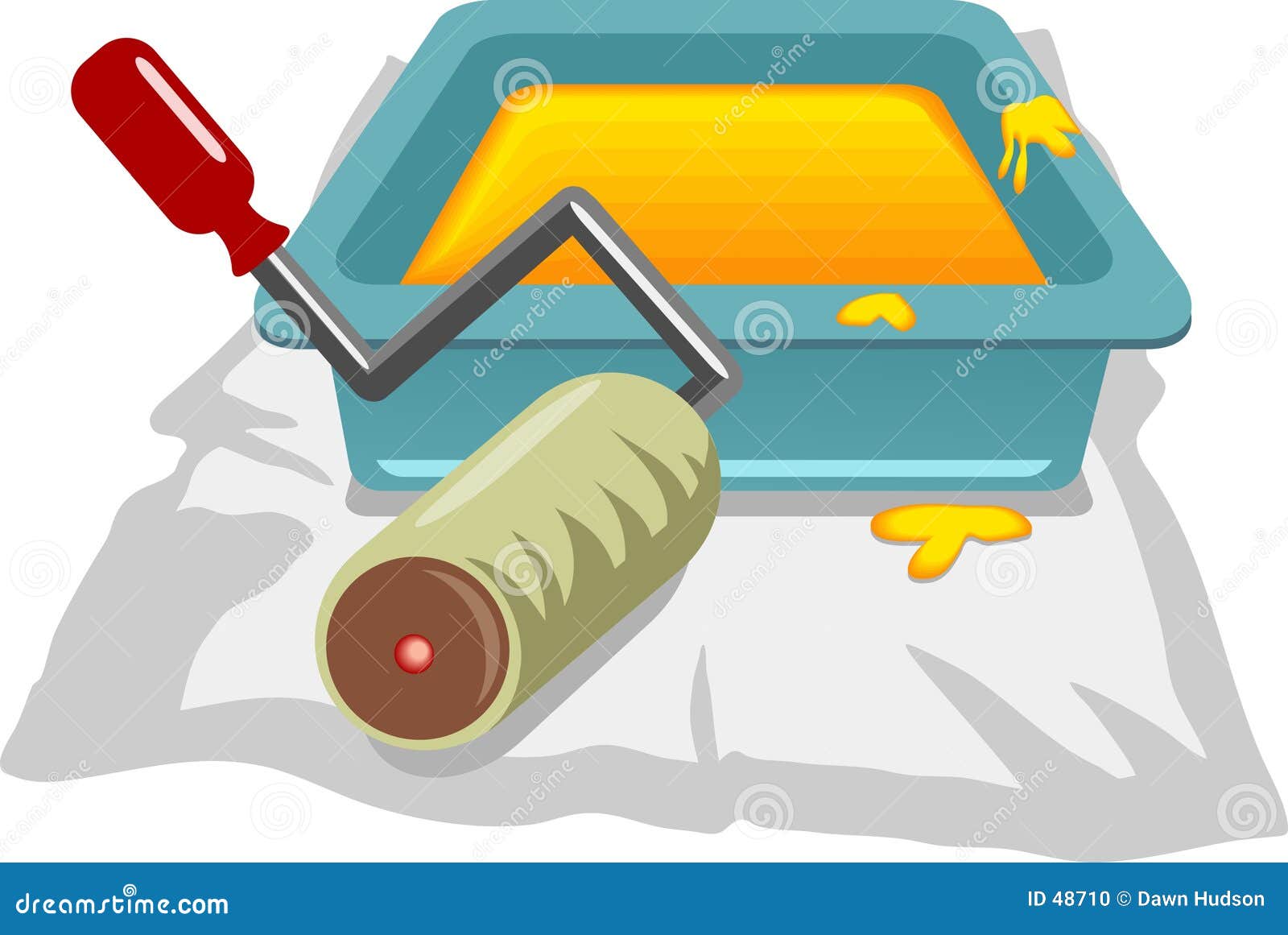 De Rol van de verf vector illustratie. Illustration of verven - 48710