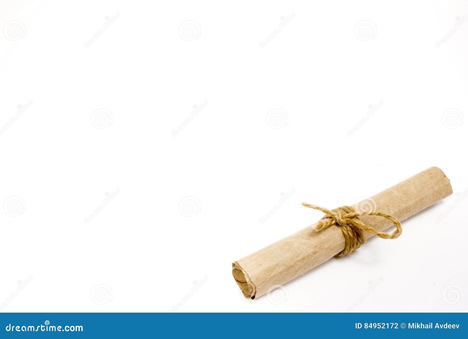 De rol van perkament stock foto. Image of voorwerp, broodje - 84952172