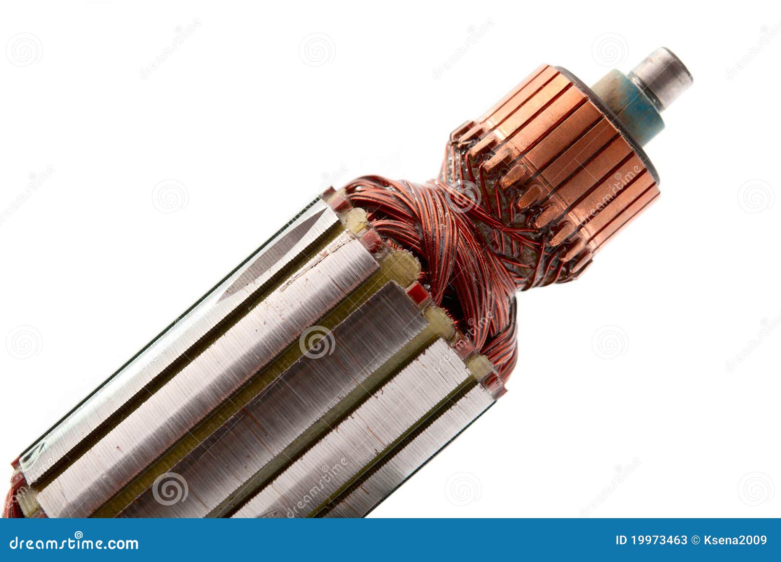 De Rollen Van Het Koper Binnen Elektrische Motor Stock Afbeelding ...