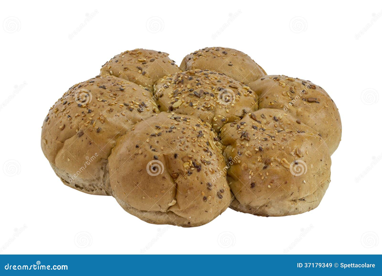 De Ronde Bloem Vormde Integraal Brood Stock Afbeelding - Image of ...