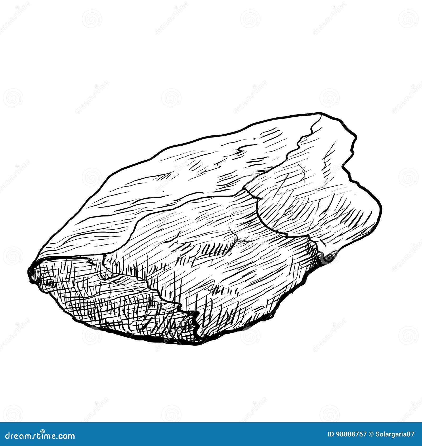 De Rots Van De Handtekening - Vector Getrokken Illustratie Vector ...