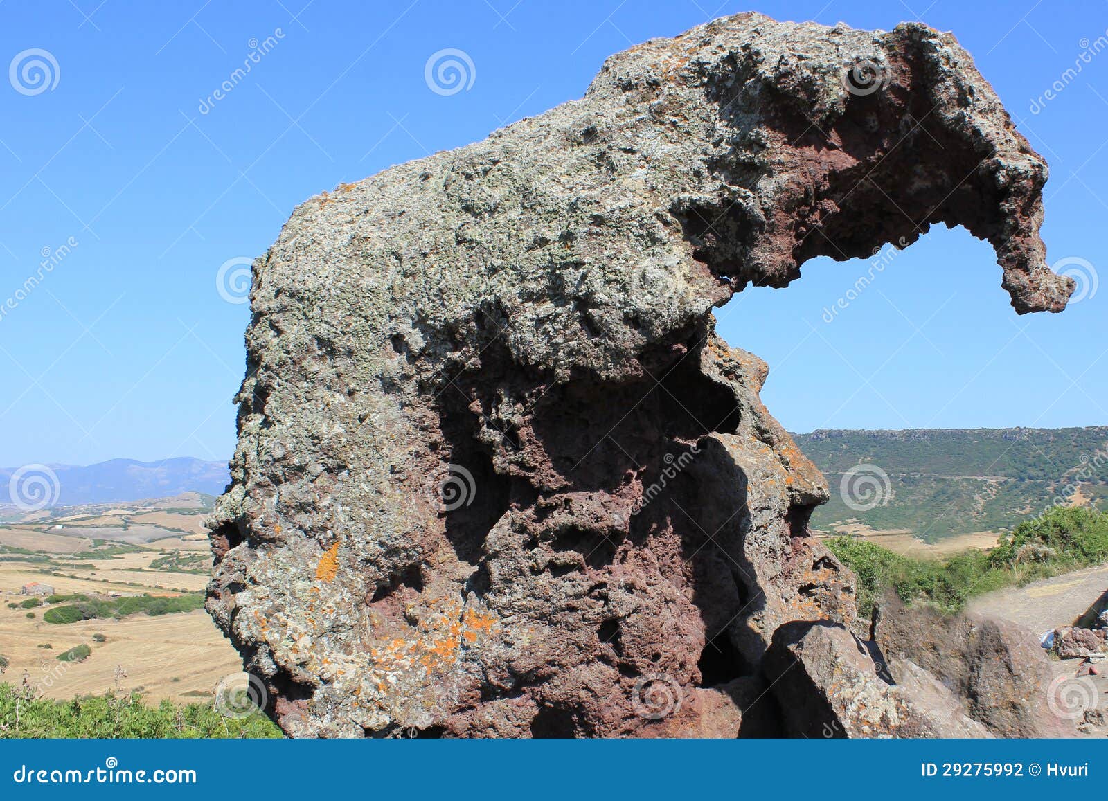 De rots van de olifant stock foto. Image of erosie, blauw - 29275992