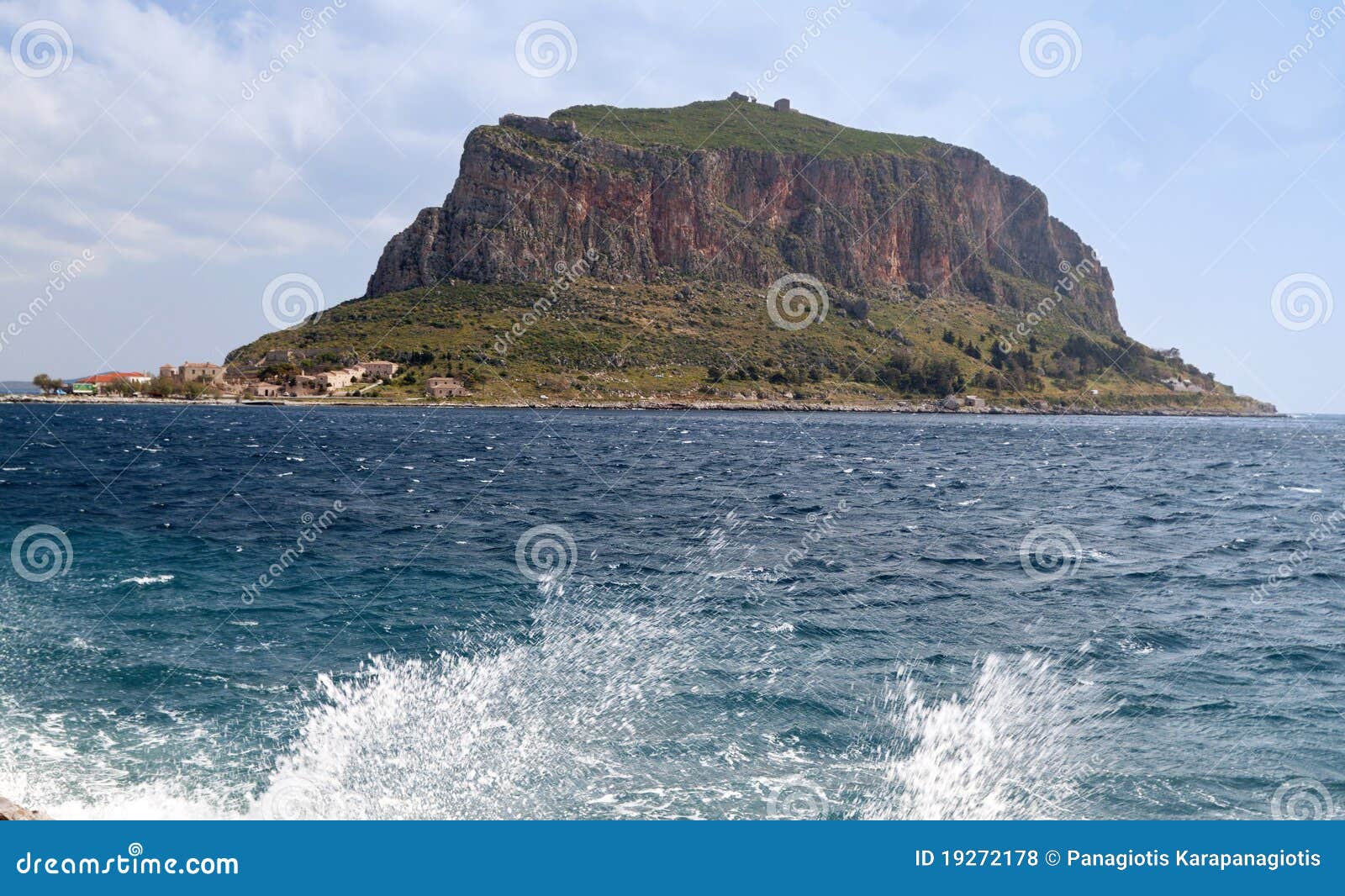 De Rots Van Monemvasia in Griekenland Stock Foto - Image of europa ...