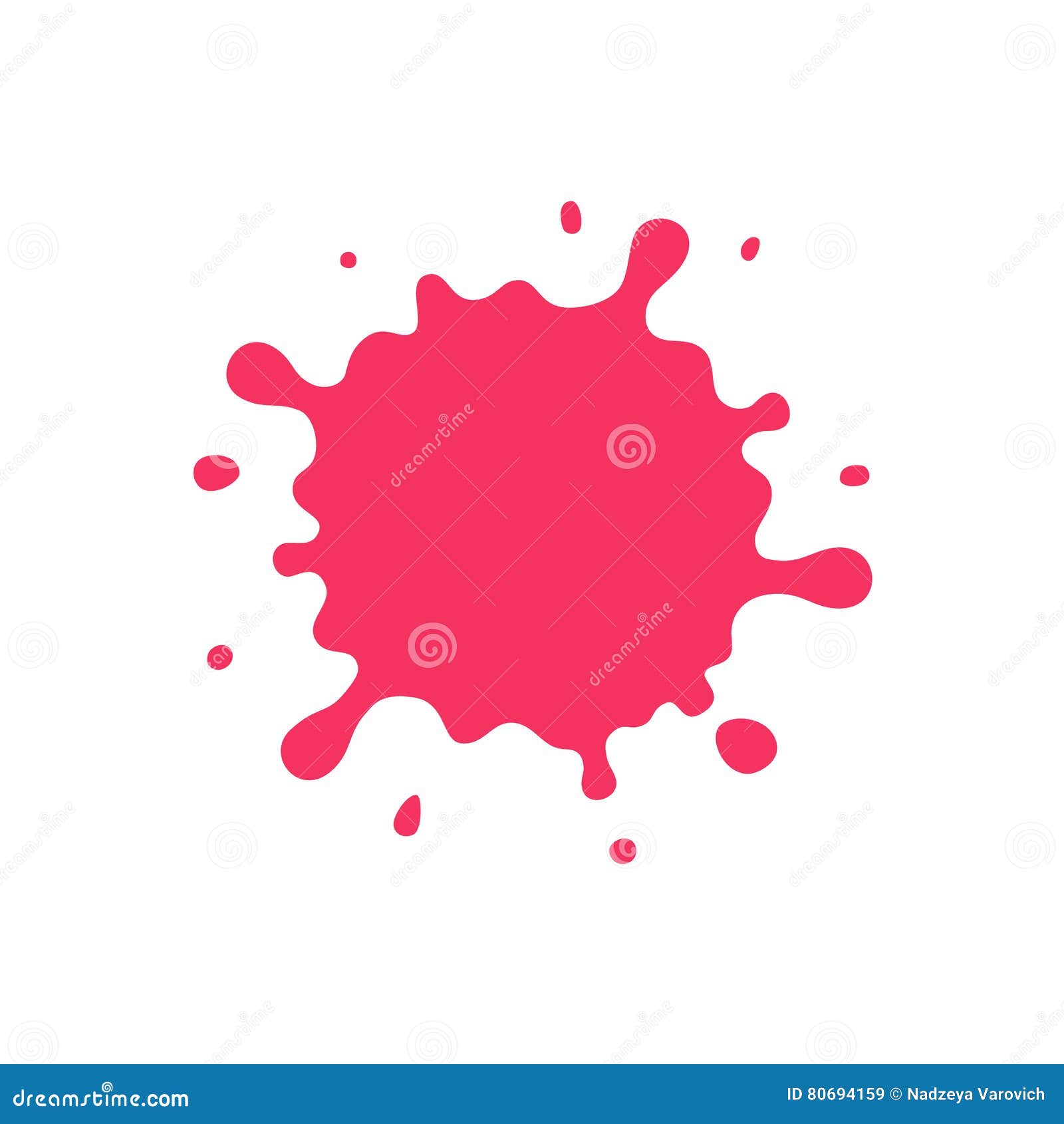 De roze vlek vector illustratie. Illustration of verf - 80694159