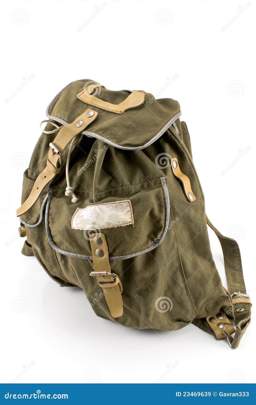 De rugzak van het canvas stock afbeelding. Image of canvas - 23469639