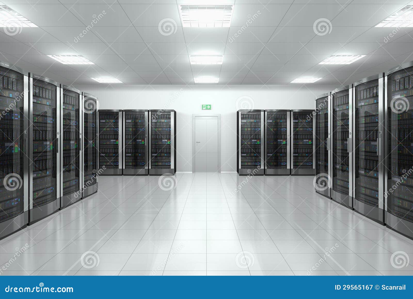 De Ruimte Van De Server in Datacenter Stock Illustratie - Illustration ...