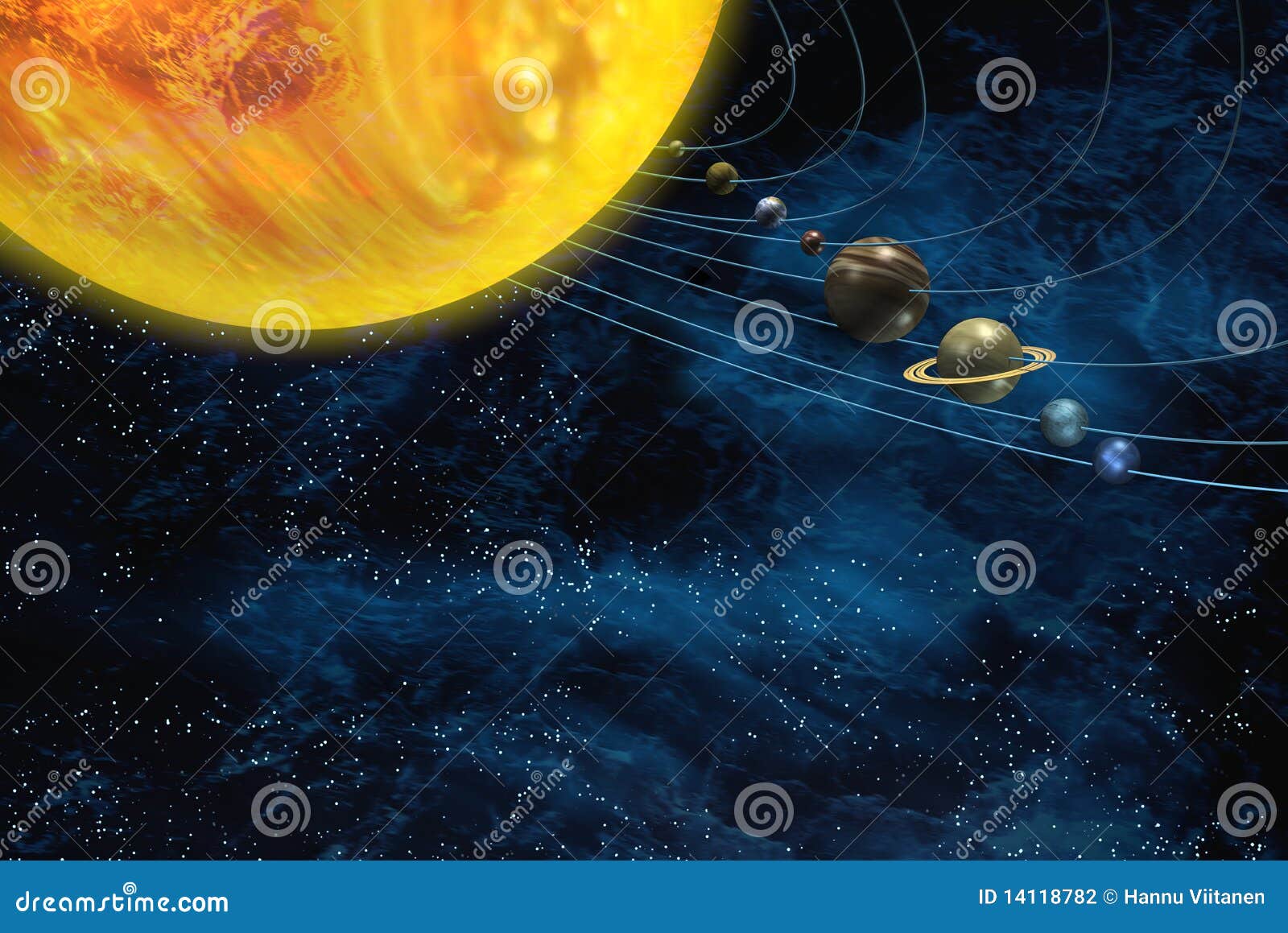 De Ruimte Van Het Zonnestelsel Stock Illustratie - Illustration of ...