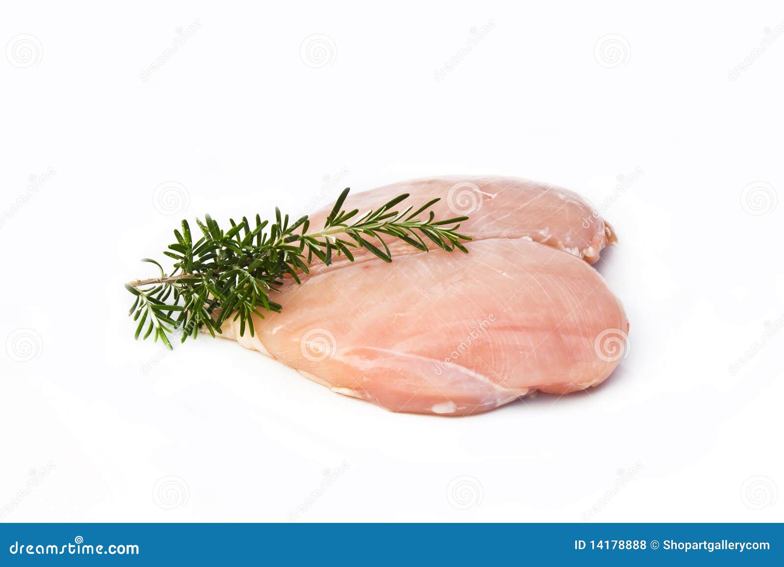 De Ruwe Borst Van De Kip Met Rosemary Stock Foto - Image of recept ...