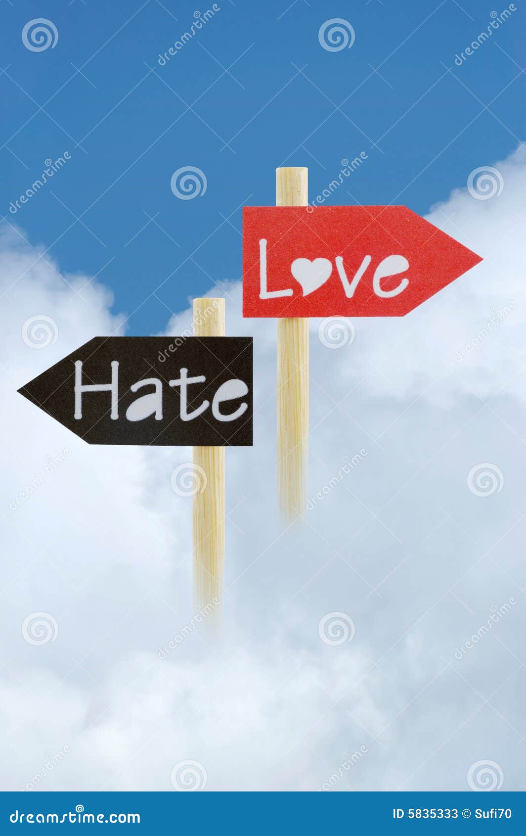 De Samenvatting Van De Liefde En Van De Haat Stock Afbeelding - Image ...