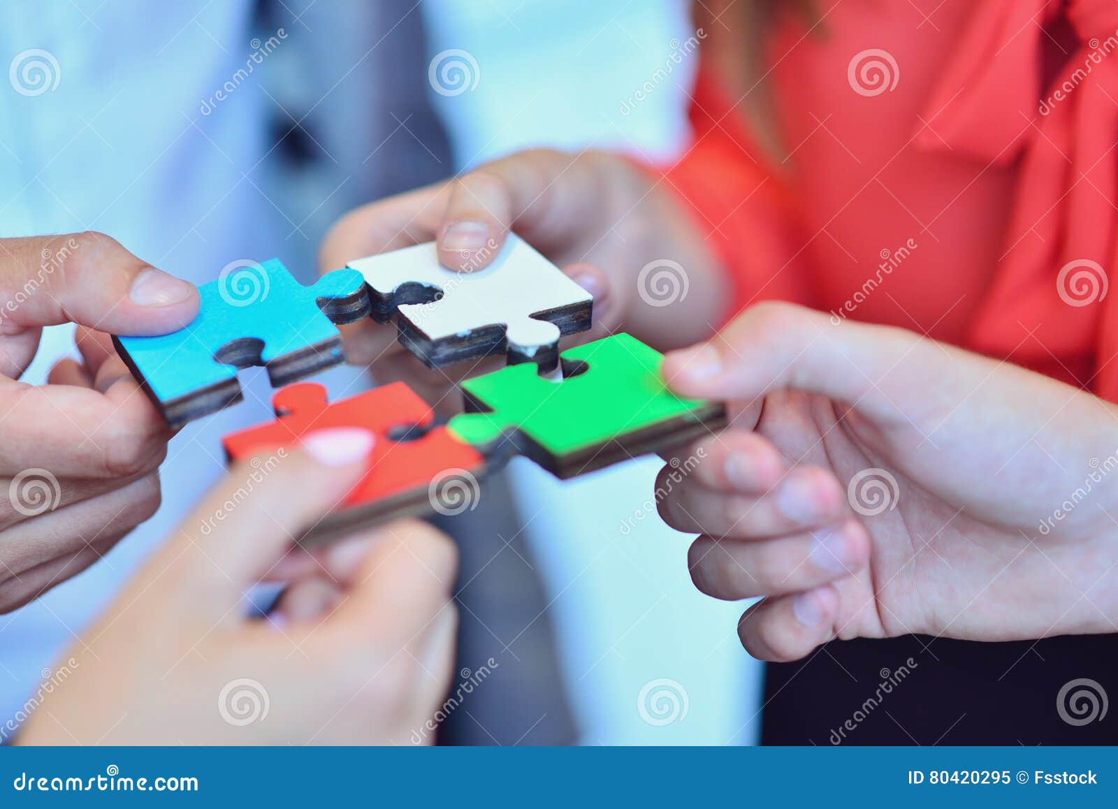 De Samenwerking Team Concept Van De Bedrijfsmensenpuzzel Stock ...