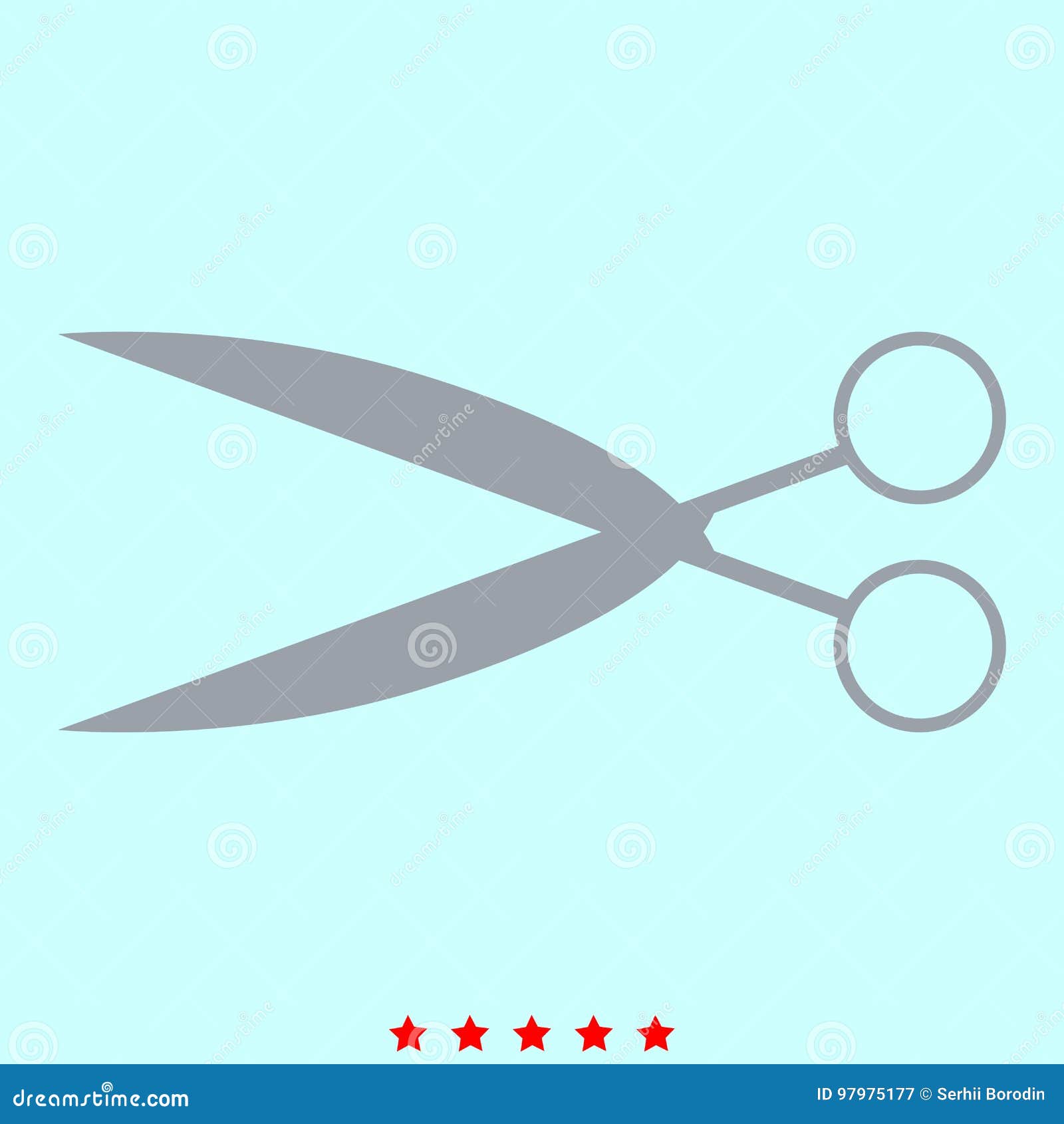 De Schaar Het is Kleurenpictogram Vector Illustratie - Illustration of ...