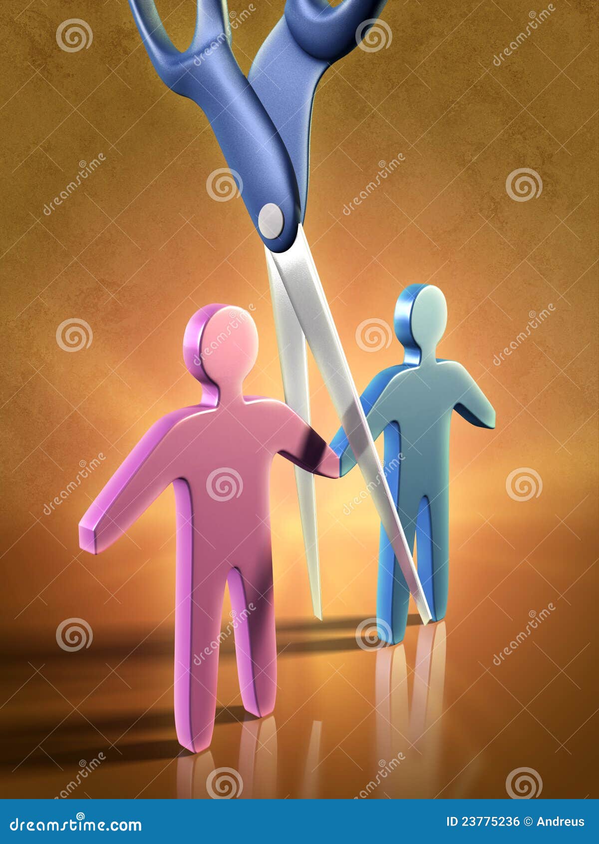 De scheiding van het paar stock illustratie. Illustration of moeder ...