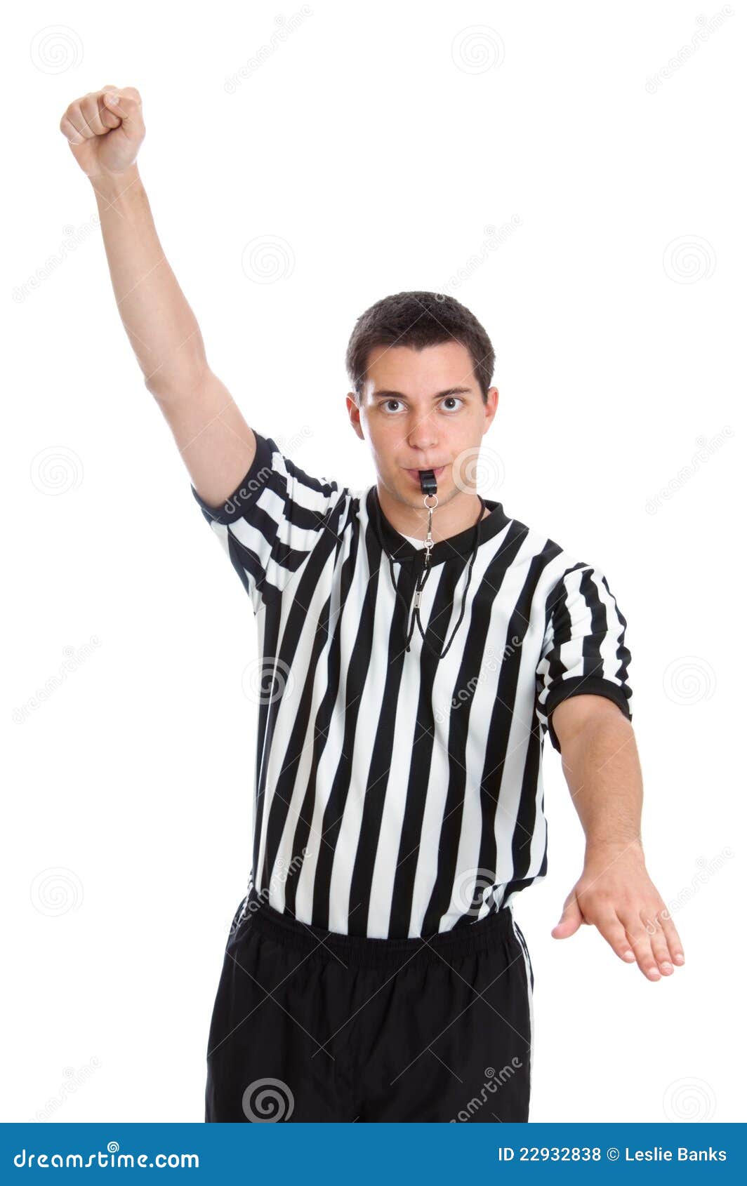 De Scheidsrechter Van De Tiener Met Vuil Teken Stock Foto - Image of ...