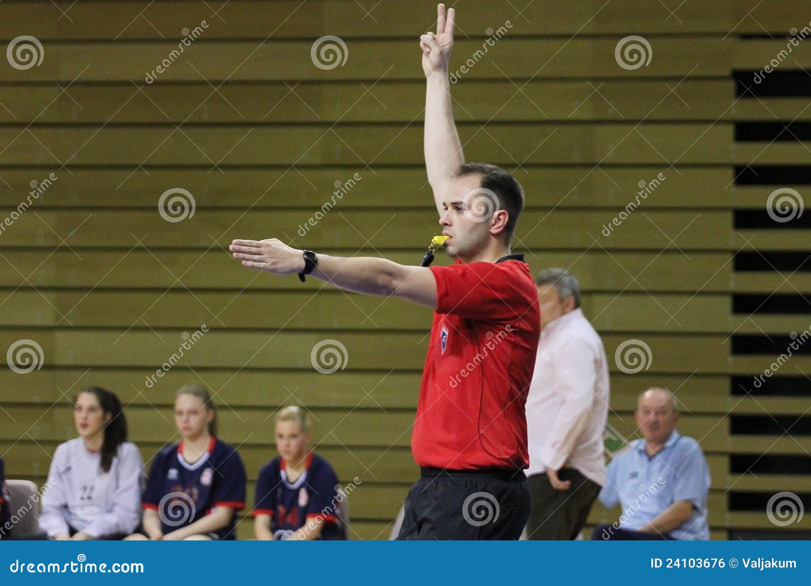 De Scheidsrechter Van Het Handbal Redactionele Foto - Image of ...