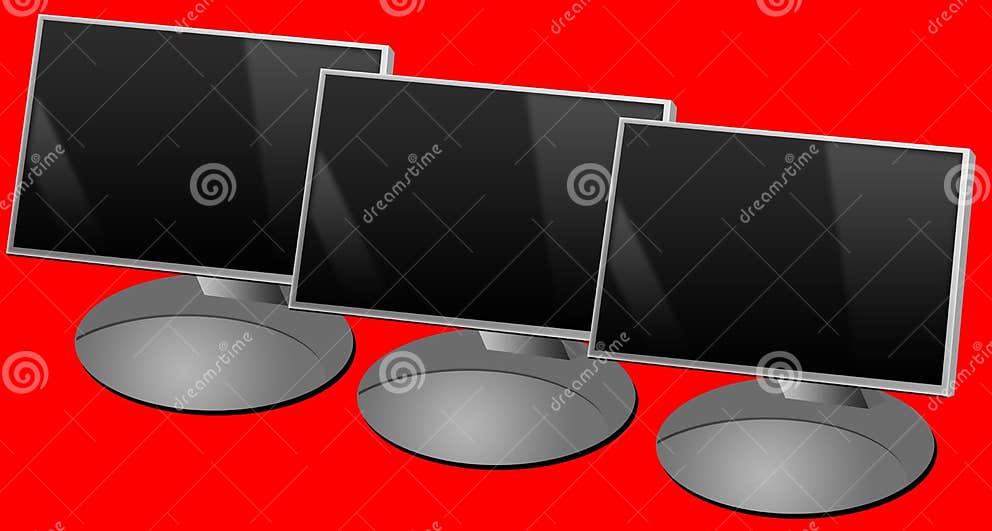 De Schermen Van De Computer Stock Illustratie - Illustration of ...