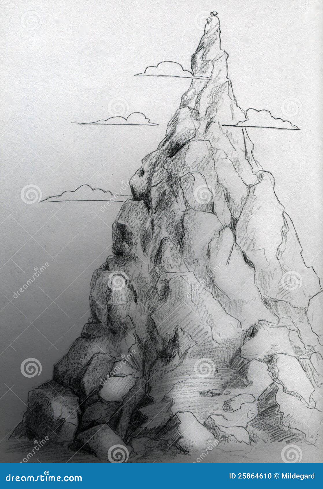 De schets van de berg stock illustratie. Illustration of illustratie ...