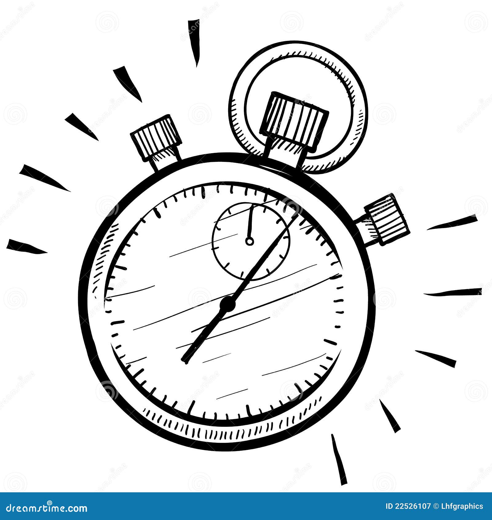 De Schets Van De Chronometer Vector Illustratie - Illustration of ...