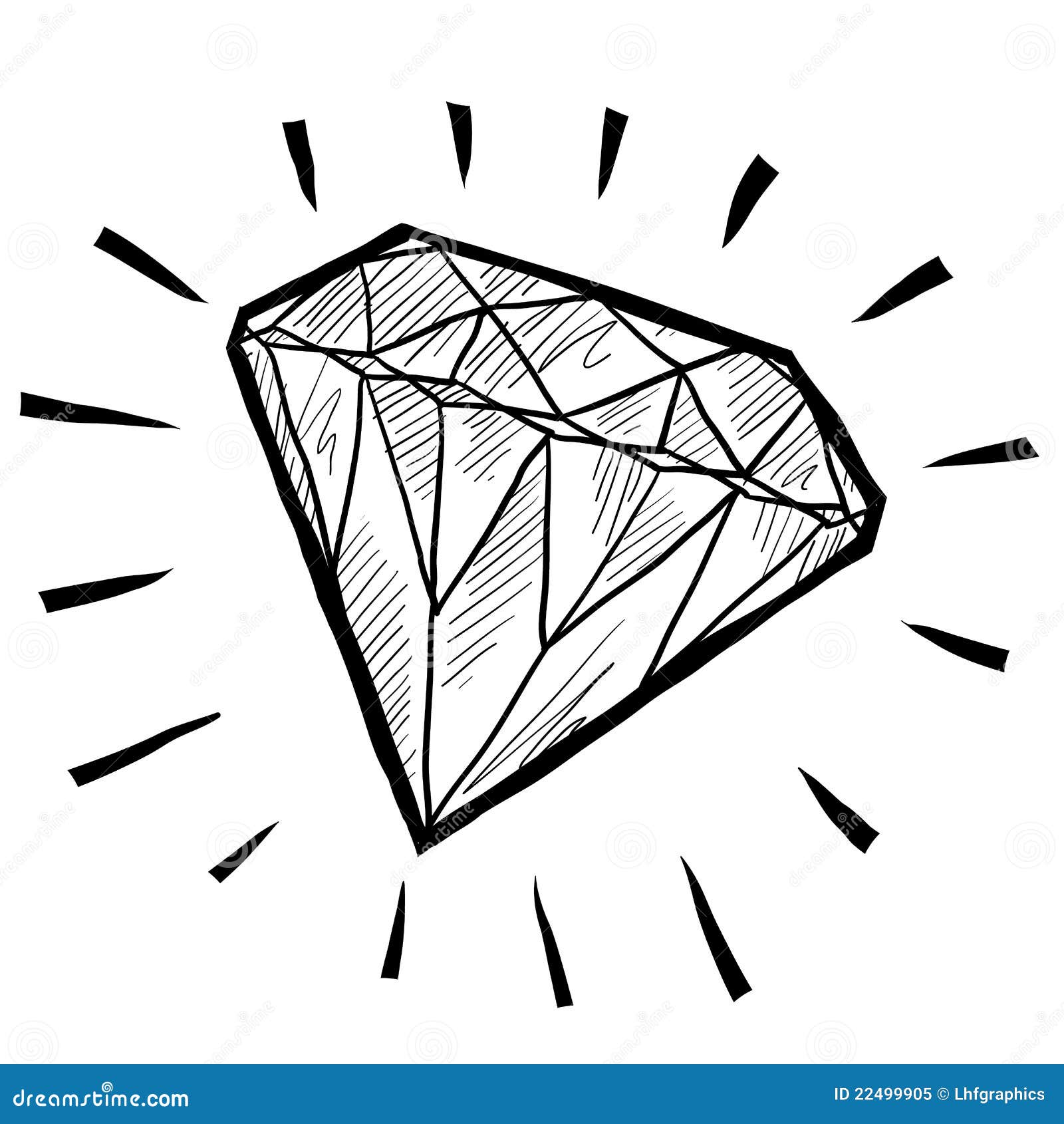 De schets van de diamant vector illustratie. Illustration of moeilijk ...