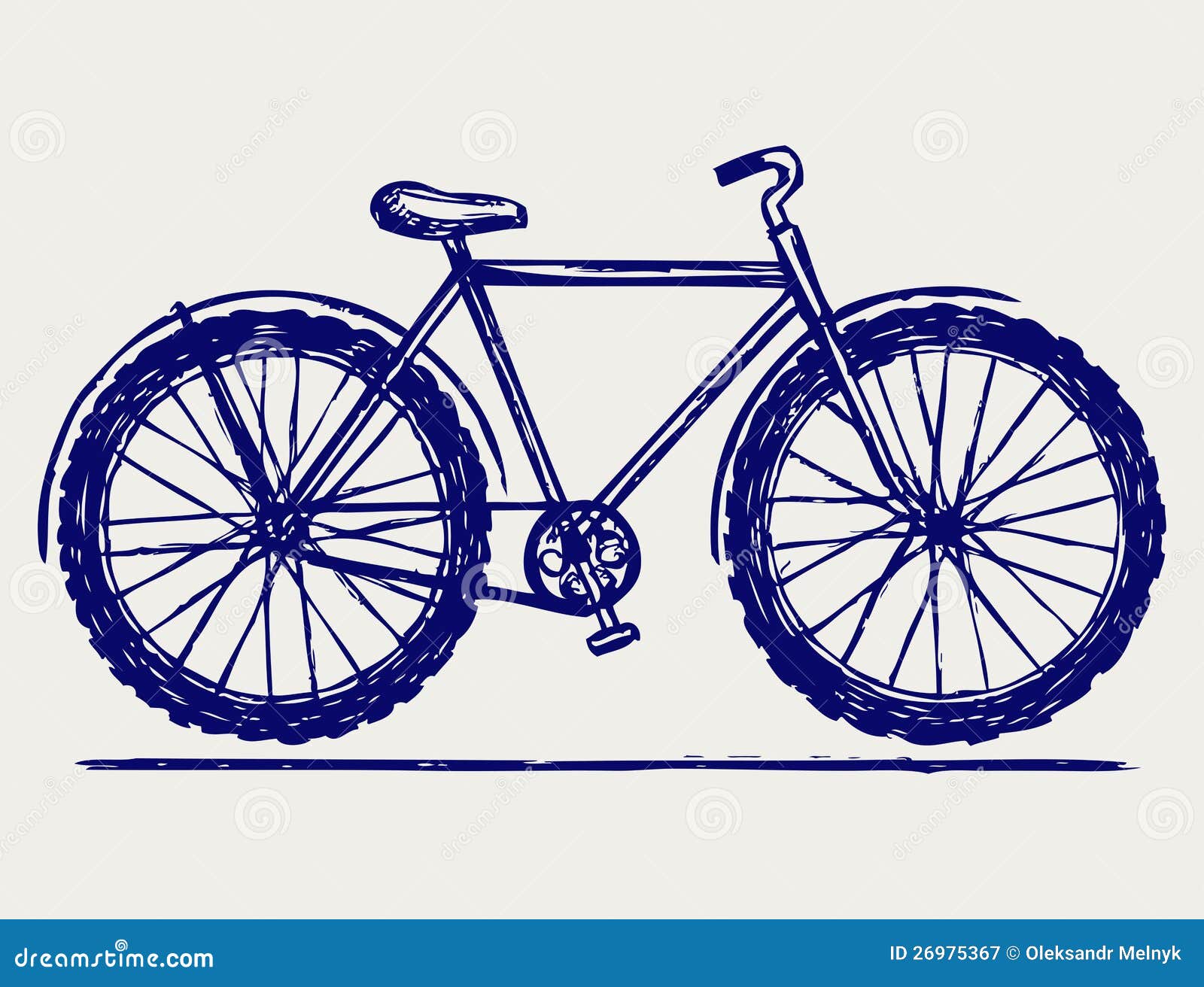 De schets van de fiets vector illustratie. Illustration of fietsen ...