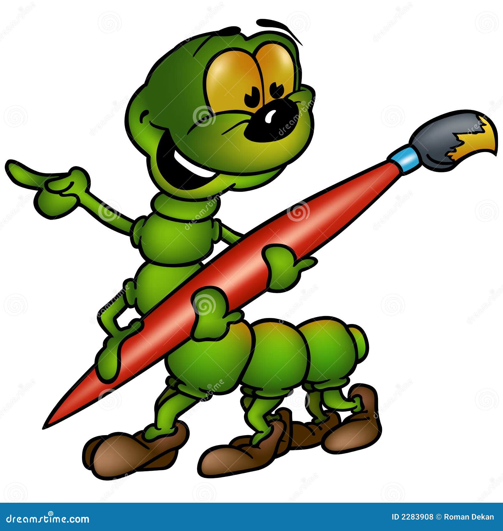 De Schilder Van De Duizendpoot Vector Illustratie - Illustration of ...