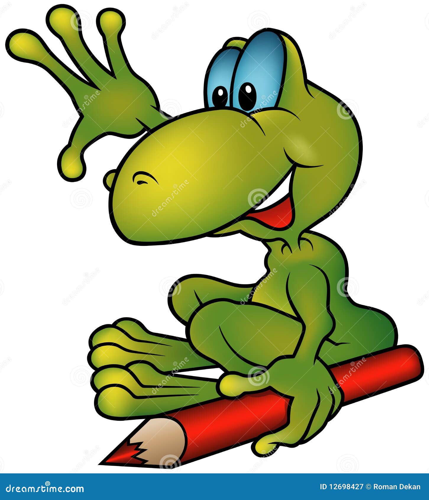 De Schilder van de kikker vector illustratie. Illustration of zitting ...