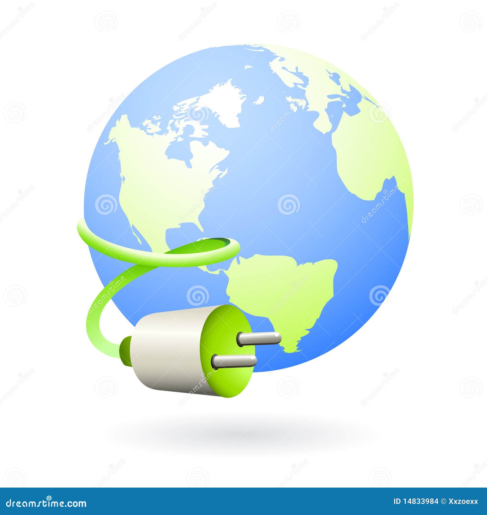 De Schone Energie Van De Bron Aarde Pictogram Vector Illustratie ...