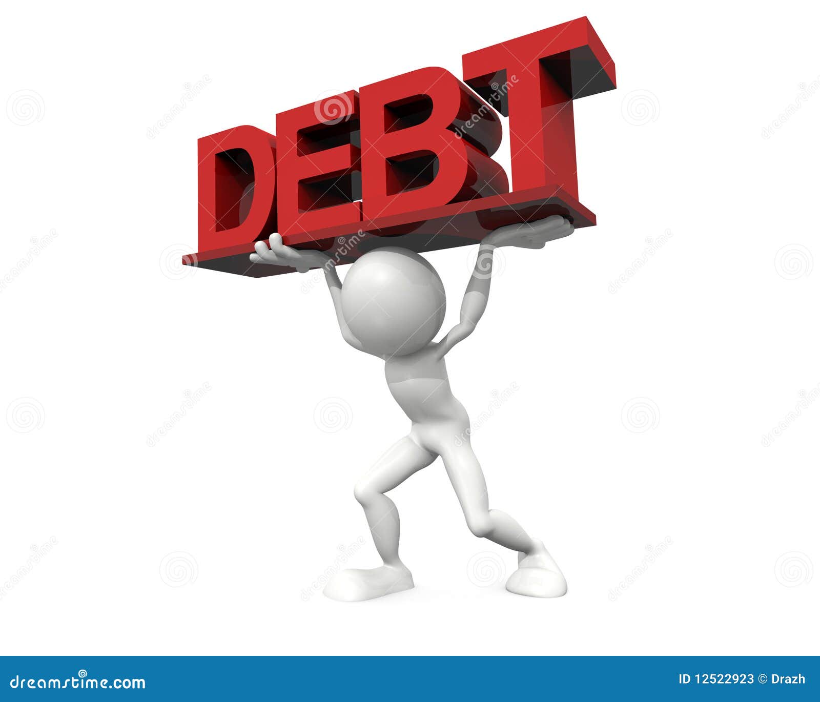 De schuld van de last stock illustratie. Illustration of financiën ...