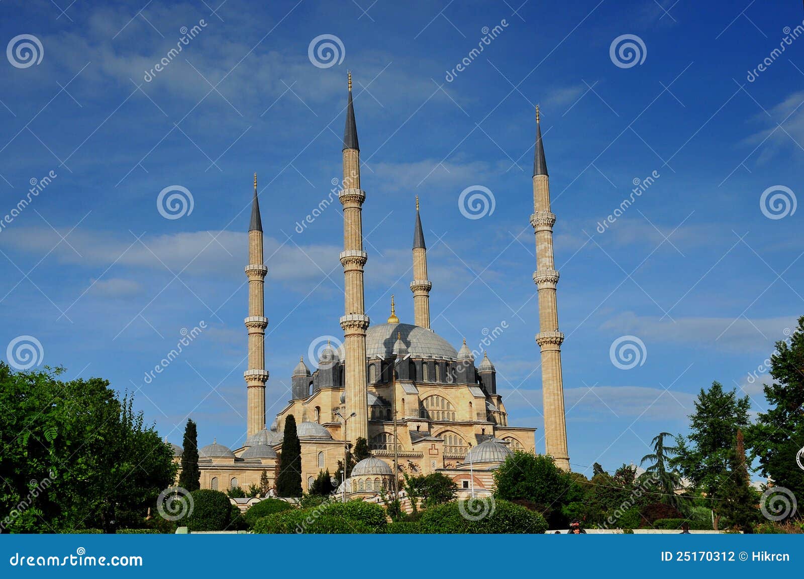 De Selimiye Moskee, Edirne Turkije Stock Foto - Image of wolk ...