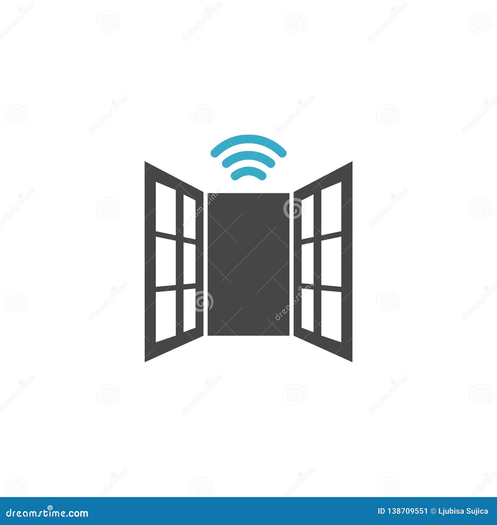 De Sensorpictogram Van De Glasonderbreking of Embleem, Het Teken Van De ...