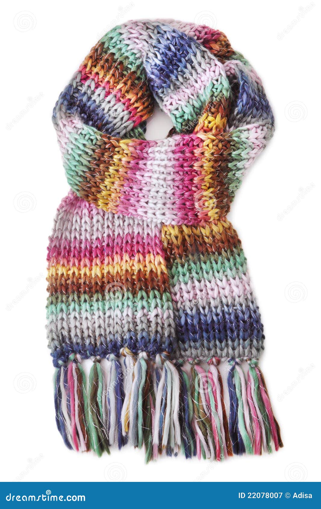 De sjaal van de wol stock afbeelding. Image of veelkleurig - 22078007