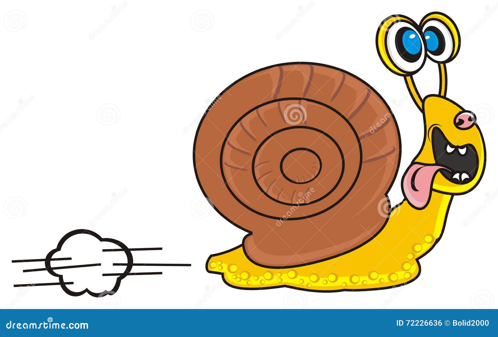 De slak loopt snel stock illustratie. Illustration of dier - 72226636