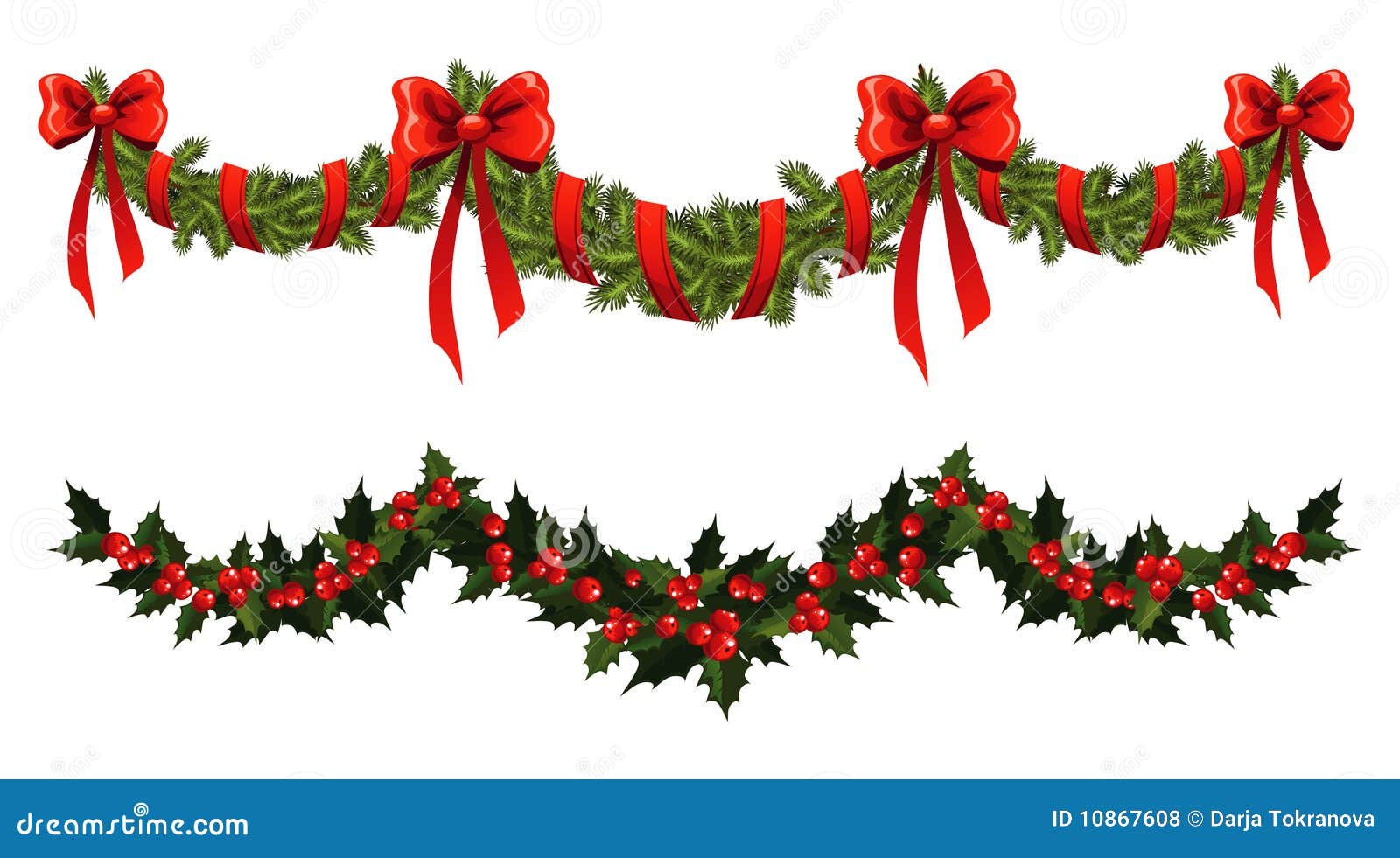 De slinger van Kerstmis vector illustratie. Illustration of groen ...