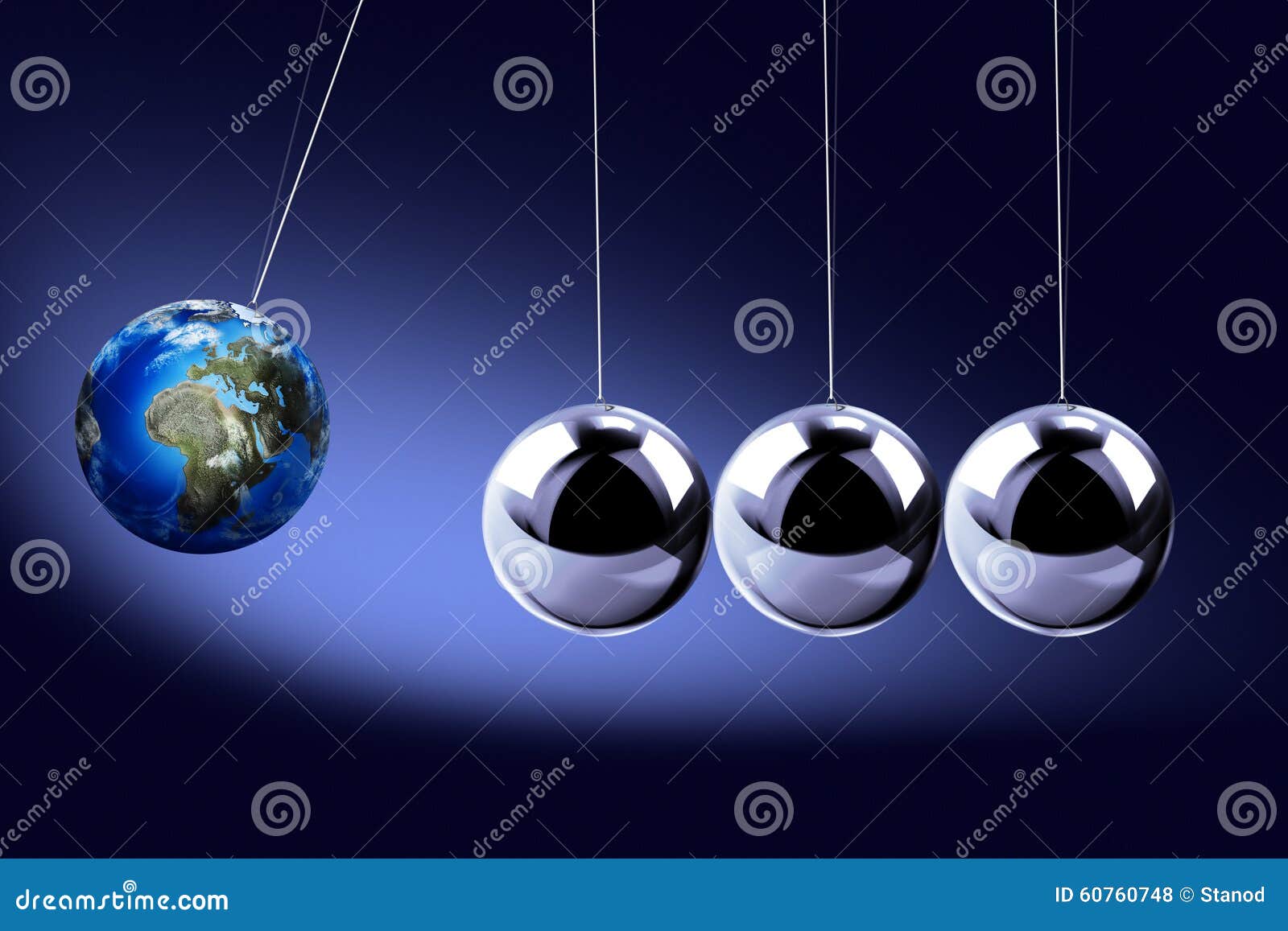 De Slinger Van Newton Als Aarde Stock Illustratie - Illustration of ...