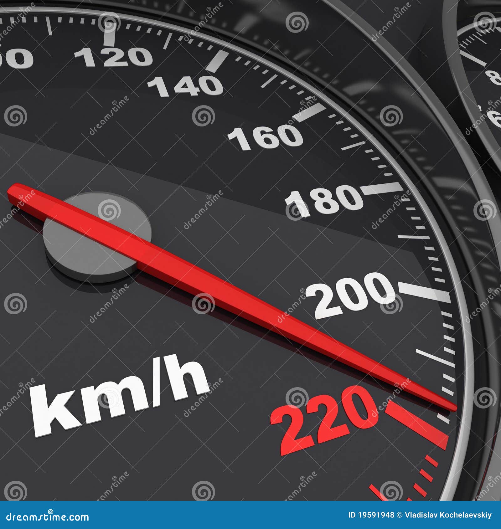De Snelheidsmeter Van De Auto Stock Illustratie - Illustration of ...