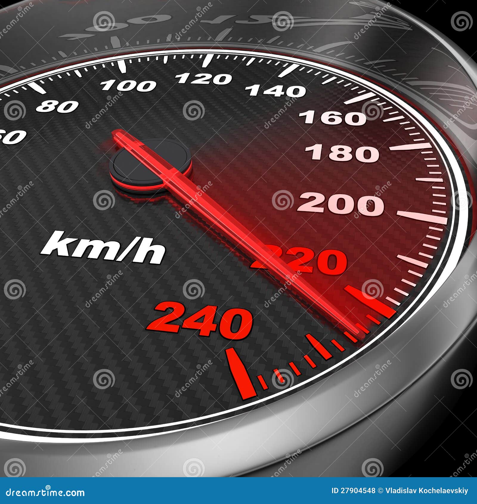 De Snelheidsmeter Van De Auto Stock Illustratie - Illustration of pijl ...