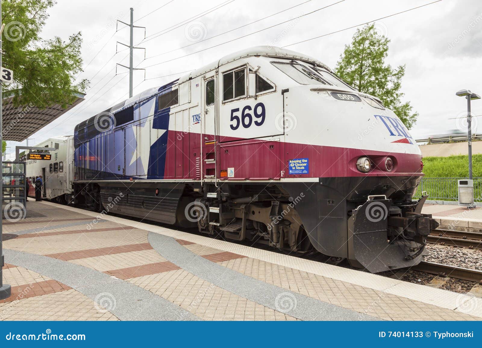 De Sneltrein Van De Drievuldigheidsspoorweg in Dallas Redactionele ...