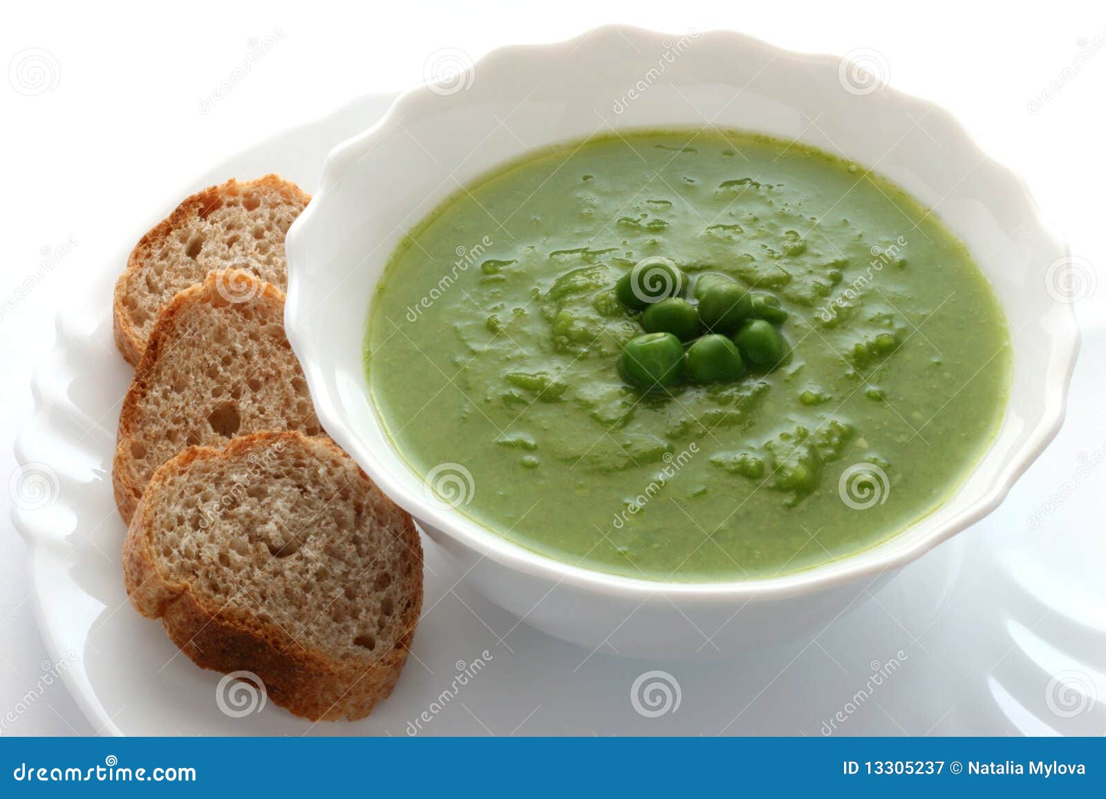 De soep van de erwt stock afbeelding. Image of erwten - 13305237