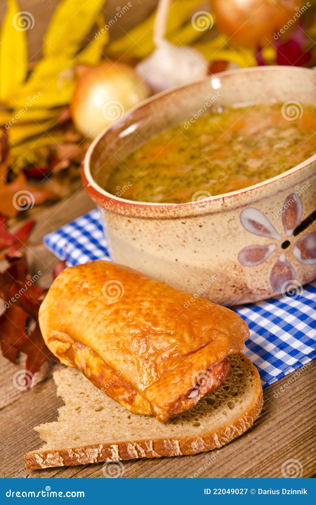 De Soep Van De Erwt (Poolse Grochowka) Stock Afbeelding - Image of ...