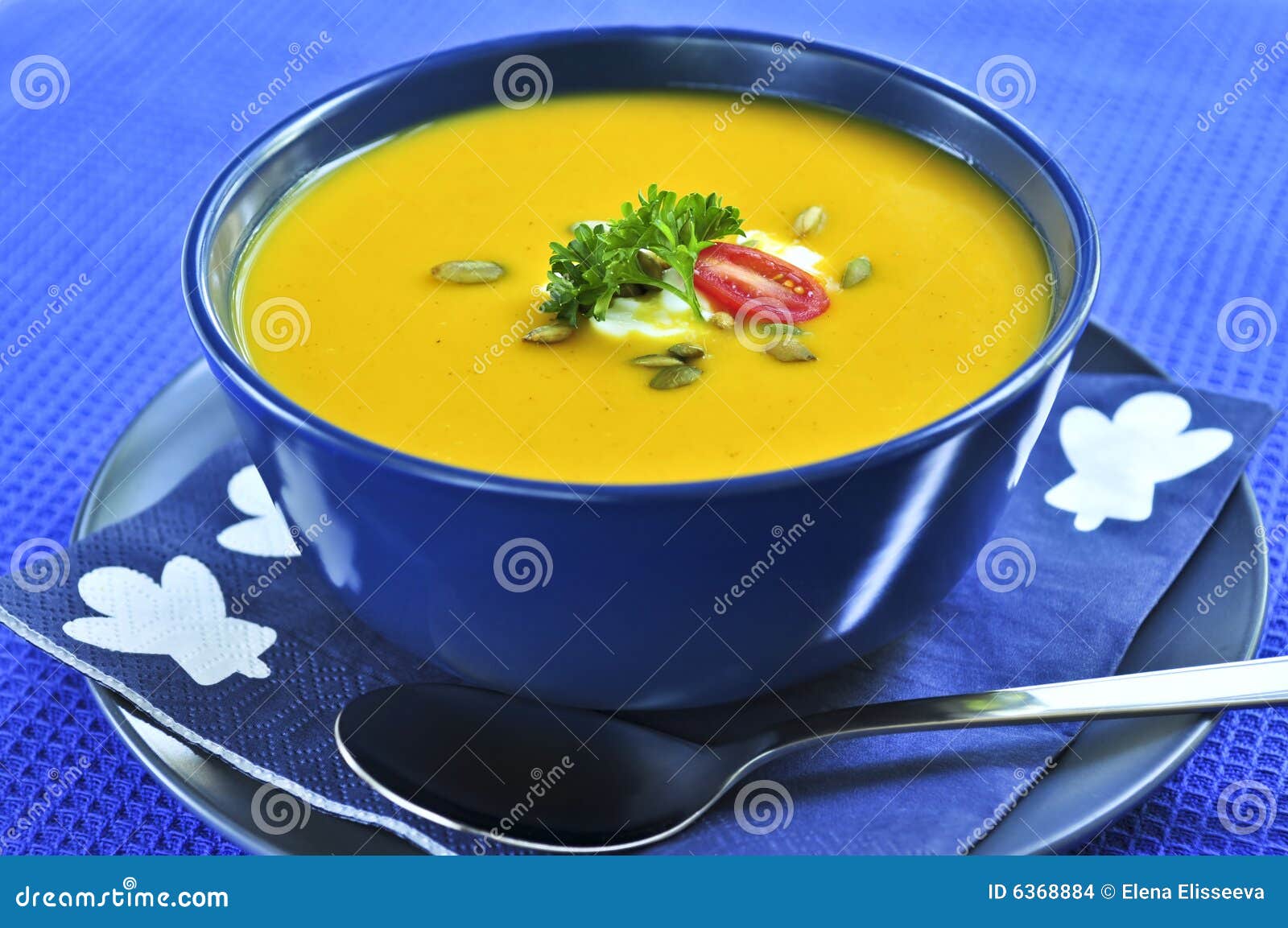 De Soep Van De Pompoen of Van De Pompoen Stock Foto - Image of traditie ...