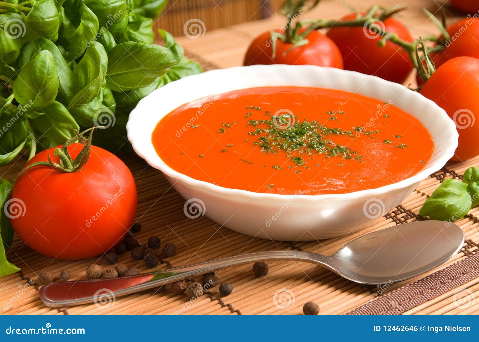 De soep van de tomaat stock foto. Image of niemand, tafelblad - 12462646